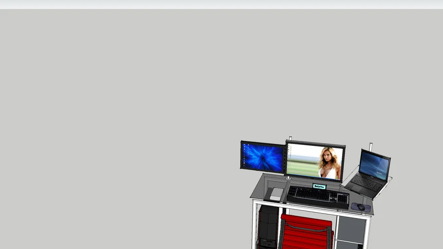 Gaming and Work Desk Setup | 3D Warehouse