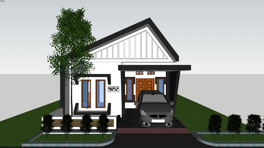 RUMAH SEDERHANA MINIMALIS TIPE ACITA | 3D Warehouse
