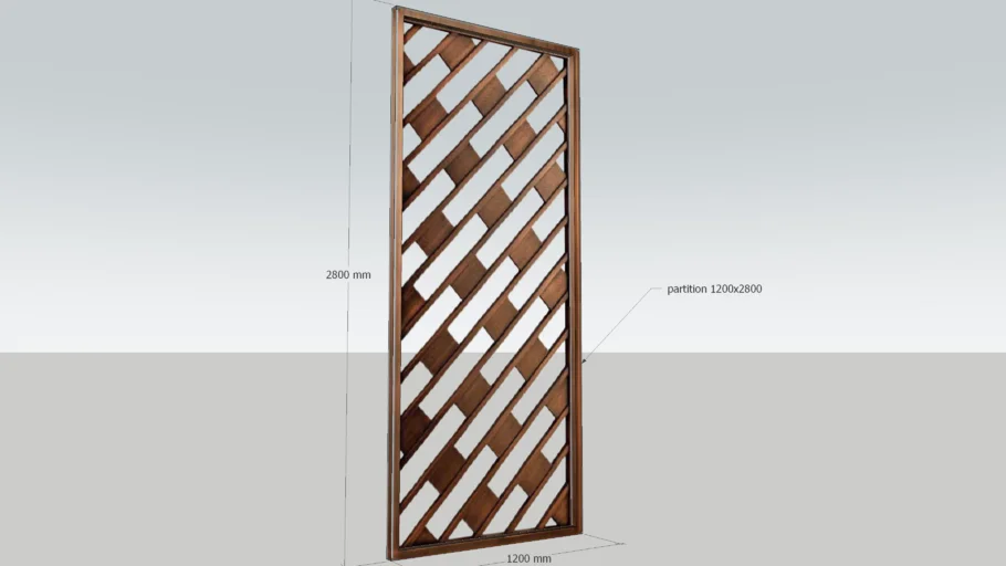 Art Deco partition 1200mmx2800mm | 3D Warehouse