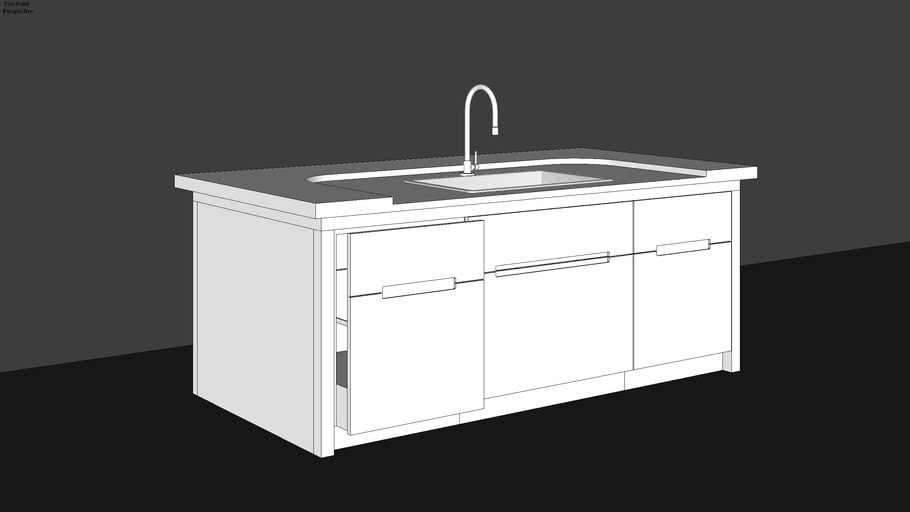 Kitchen Island, Kitchen table | 3D Warehouse