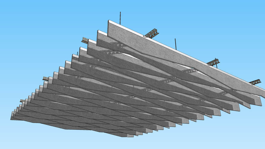 Plativity/Baffle Rate 240x300/ Acoustic Panel | 3D Warehouse