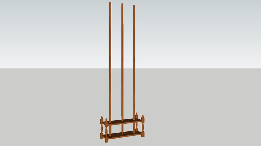 Tiang Bendera Kayu | 3D Warehouse