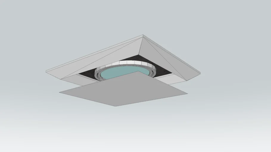 conceal ceiling down light(square) | 3D Warehouse