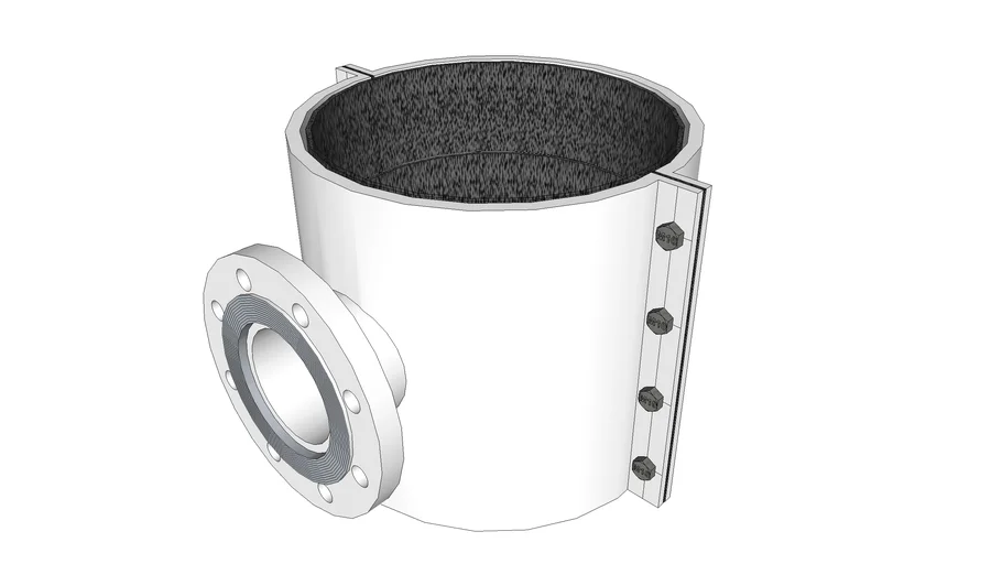 Under Pressure Connection Tee 100mmNP 16 Flanged Outlet | 3D Warehouse