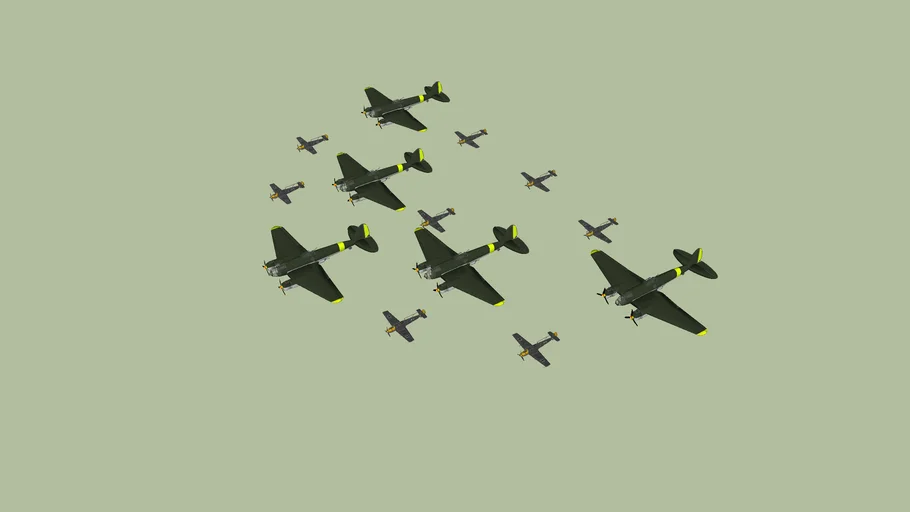 WWII German Bomber Squadren | 3D Warehouse