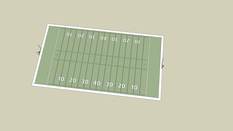 American Football Field 80 Yard | 3D Warehouse
