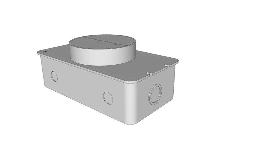 Floor Box Rectangle 8.8125x3.625x4.6875 | 3D Warehouse