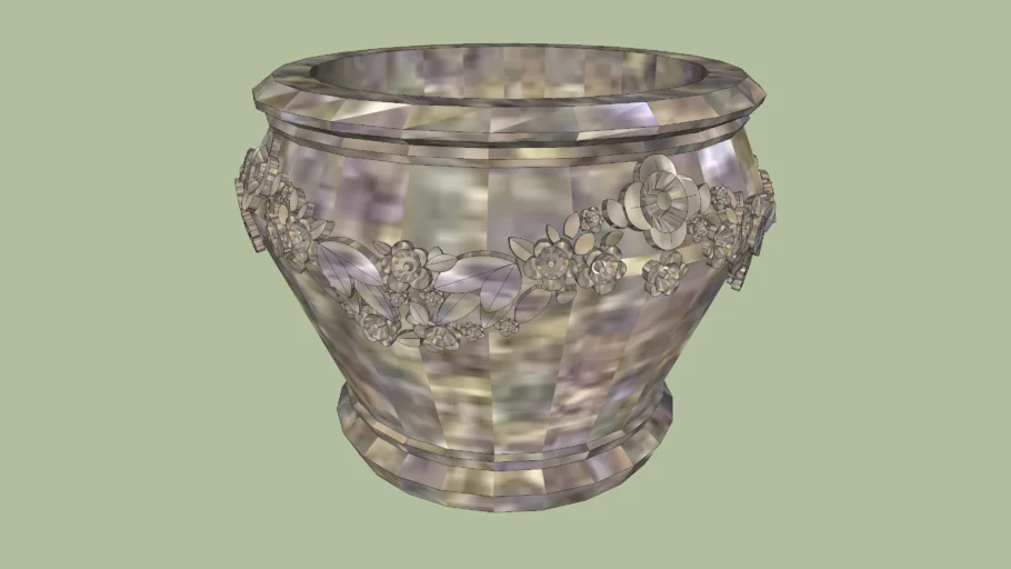 Floral Swag Pot | 3D Warehouse