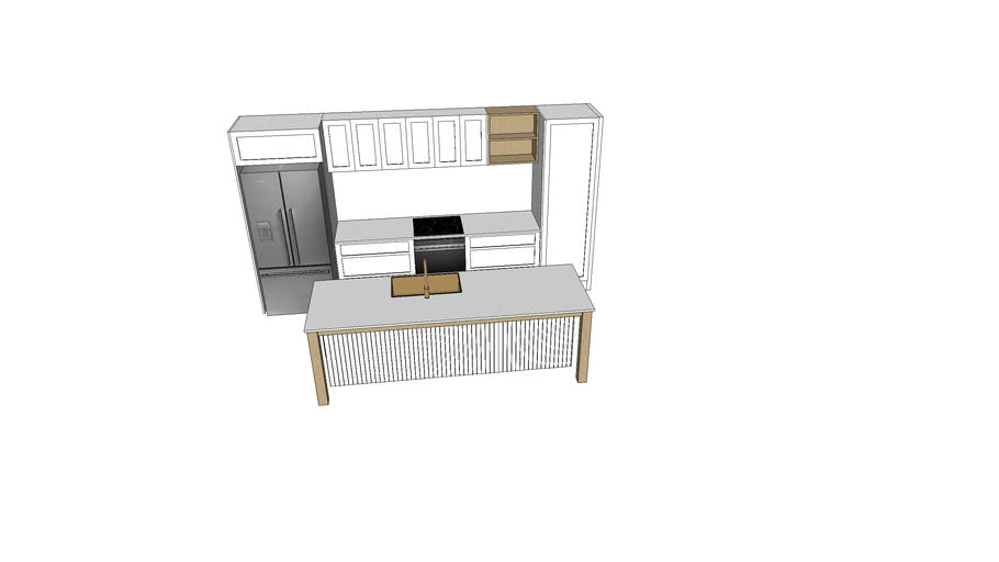 Shaker White Kitchen | 3D Warehouse