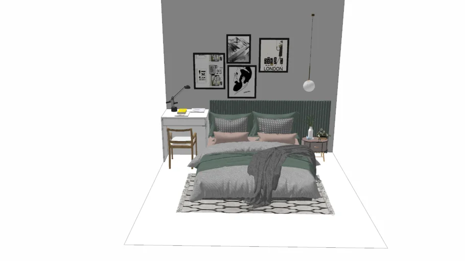 grey bedroom | 3D Warehouse