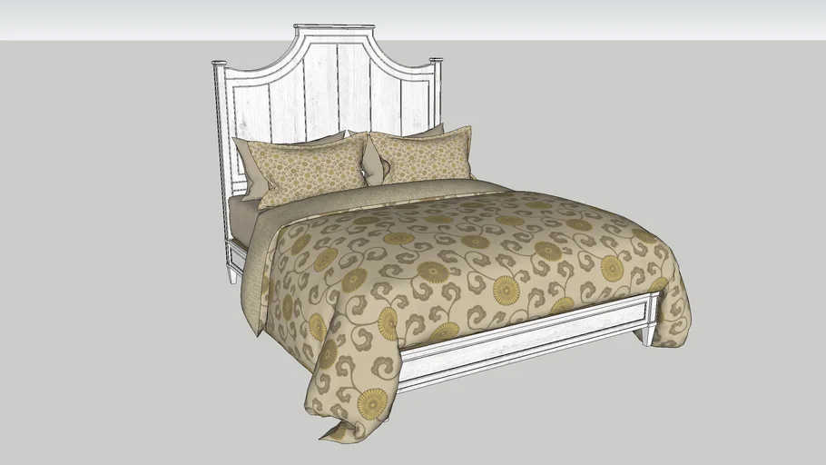 Bella Panel Bed | 3D Warehouse