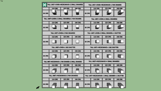 Modular Kitchen Tall Units - Renovatio Interio | 3D Warehouse