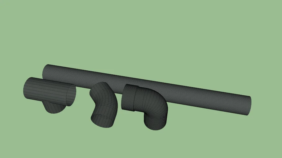 Tube et coudes.PVC diam 100. | 3D Warehouse