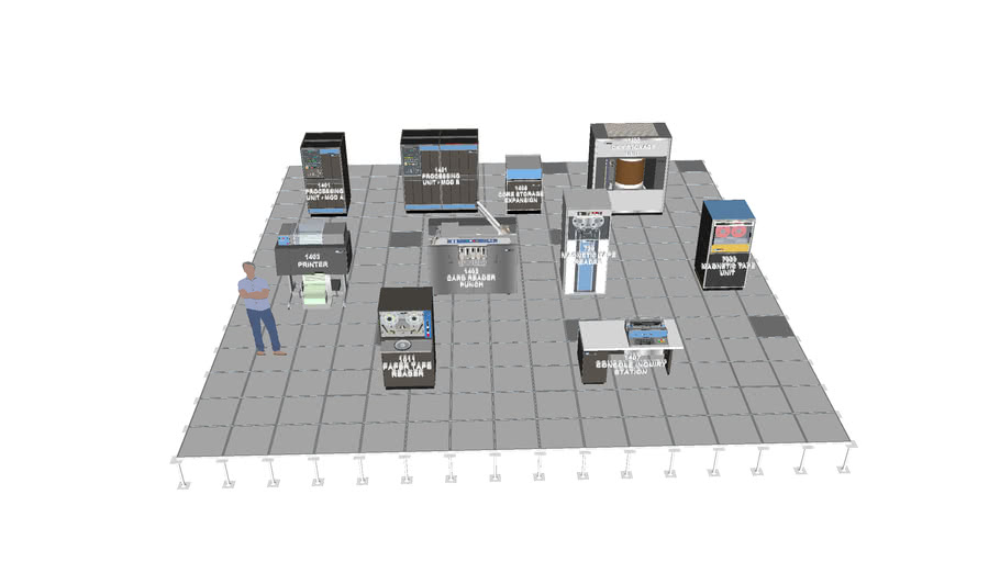 IBM 1401 DATA PROCESSING SYSTEM – COMPONENTS (1959-71) | 3D Warehouse