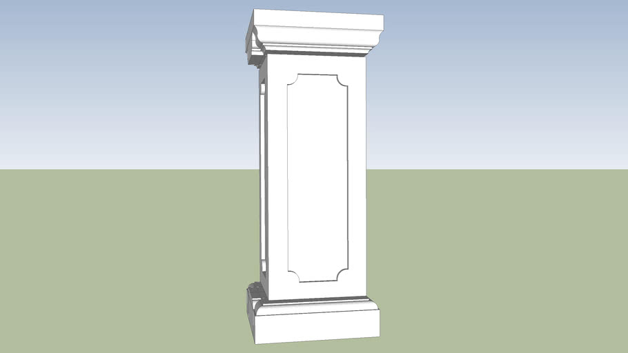 Cast stone Pedestal | 3D Warehouse