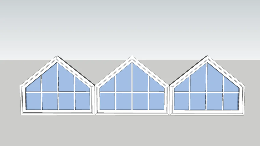 Triple gable top windows by DiDi S. | 3D Warehouse