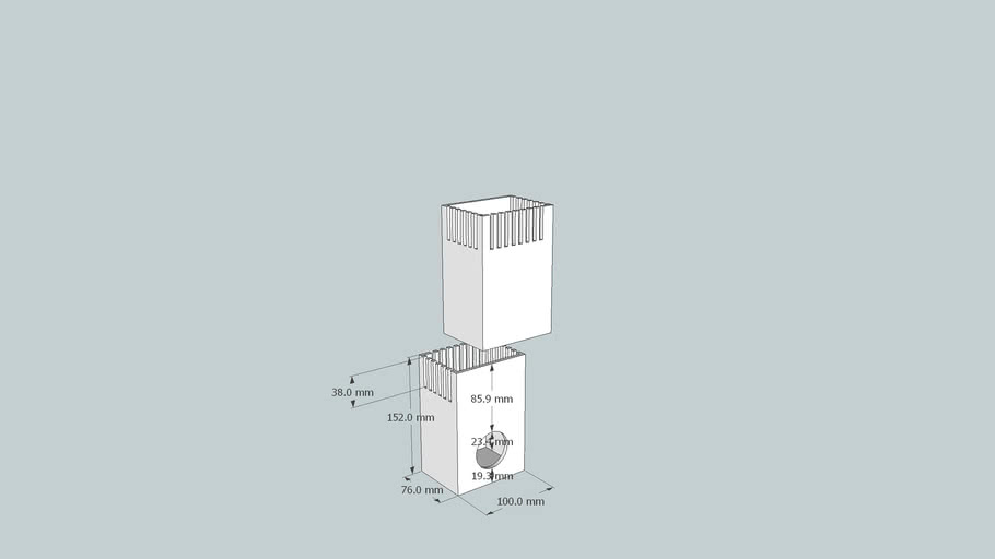 My overflow box with dimension | 3D Warehouse
