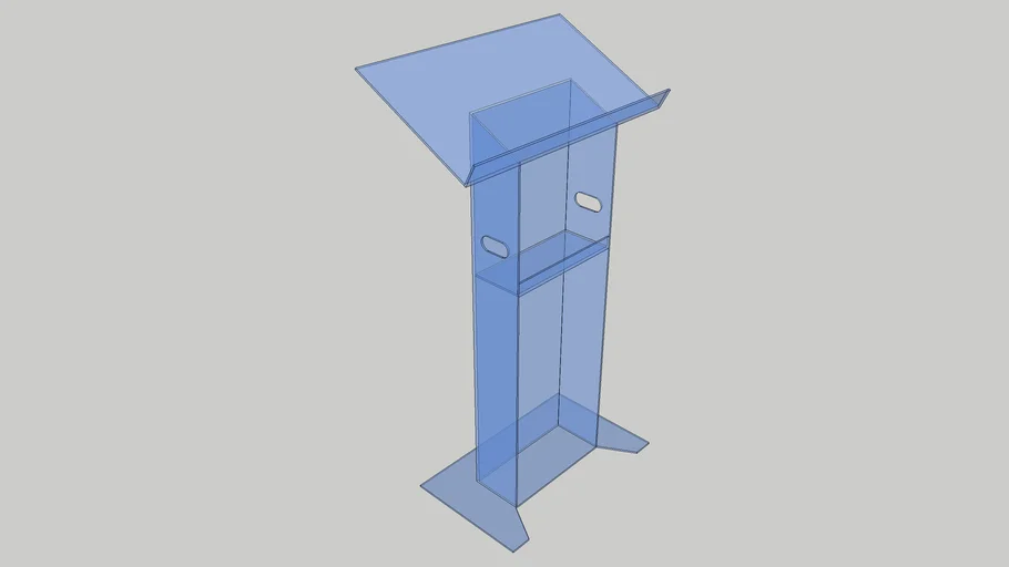 Perspex / Acrylic Lectern with Shelf | 3D Warehouse