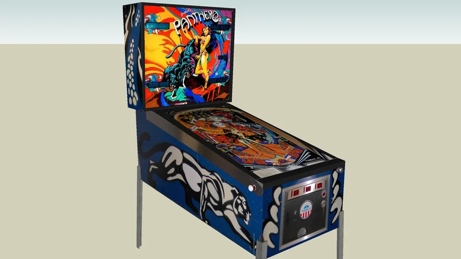 Panthera pinball machine | 3D Warehouse