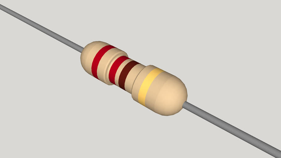 220 Ohms resistance from Arduino Starter Kit | 3D Warehouse