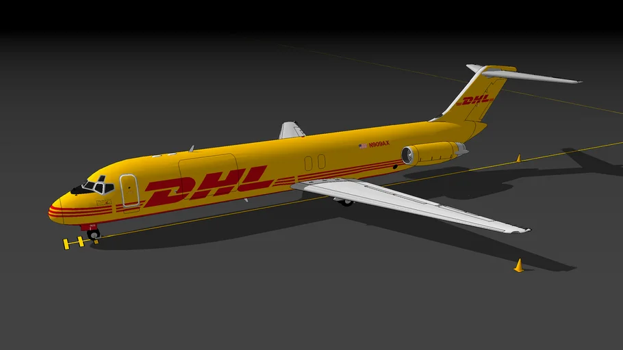 DHL (ABX Air) McDonnell Douglas DC-9-32F (2007) | 3D Warehouse