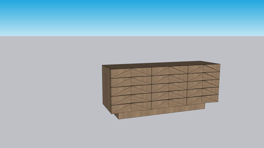 Noir Drake Sideboard, Washed Walnut | 3D Warehouse