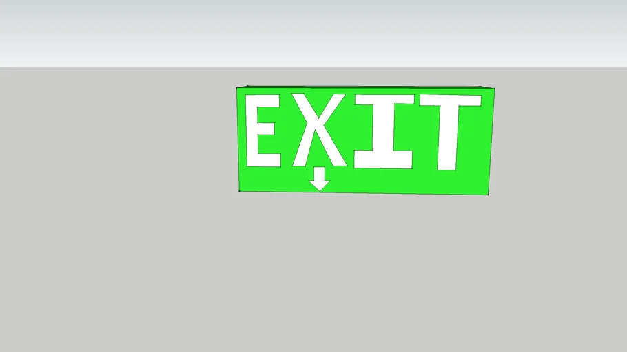 Exit sign | 3D Warehouse