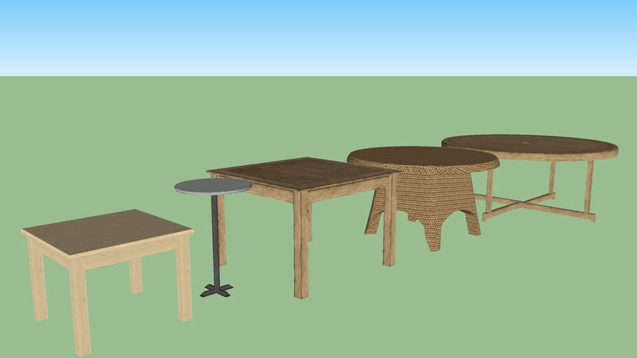 Outdoor tables set 2 | 3D Warehouse