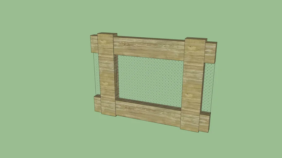 Wood and Chainlink fence | 3D Warehouse