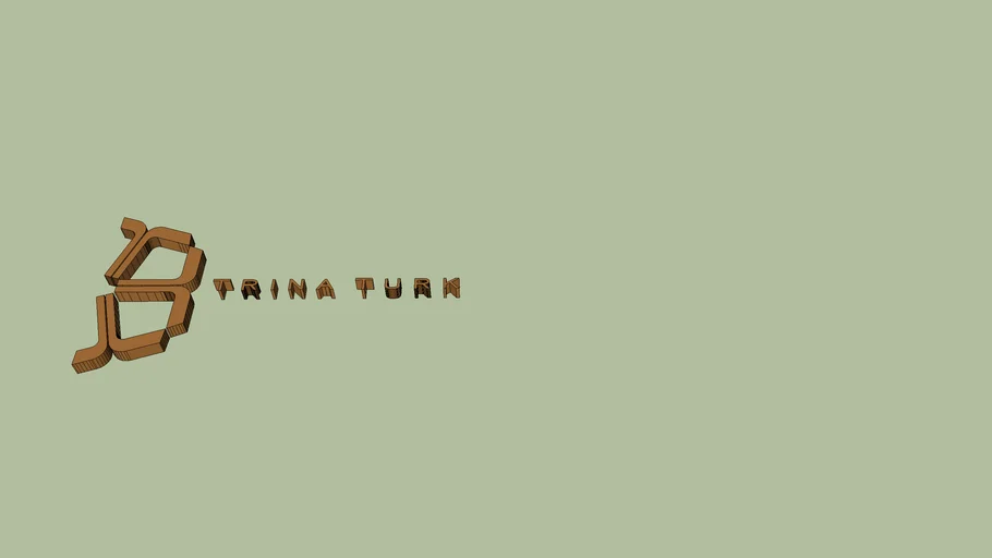 Trina Turk Half Floret Logo Sign | 3D Warehouse