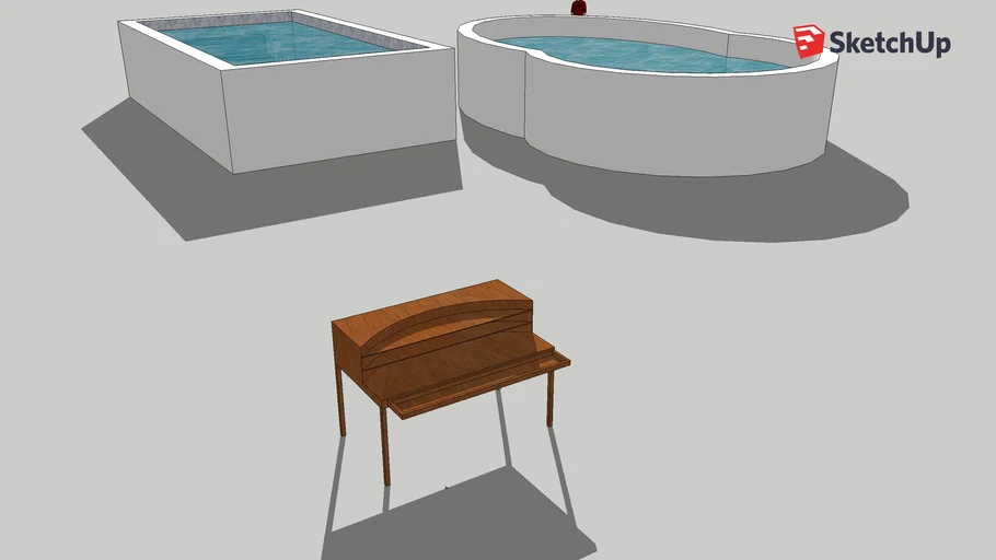 john's desk | 3D Warehouse