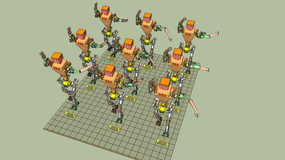 Robot Arms and Legs midpoint adduction series v446.skp | 3D Warehouse