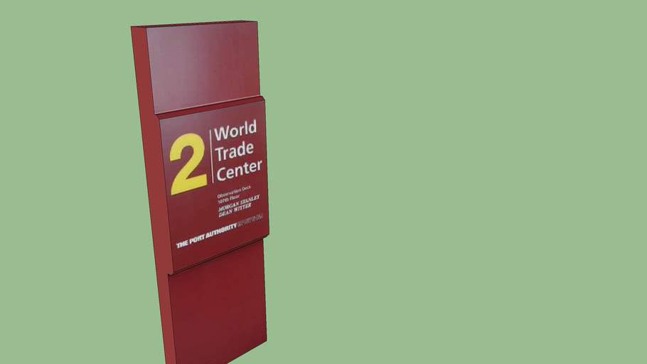 WTC Red Plaza Sign | 3D Warehouse