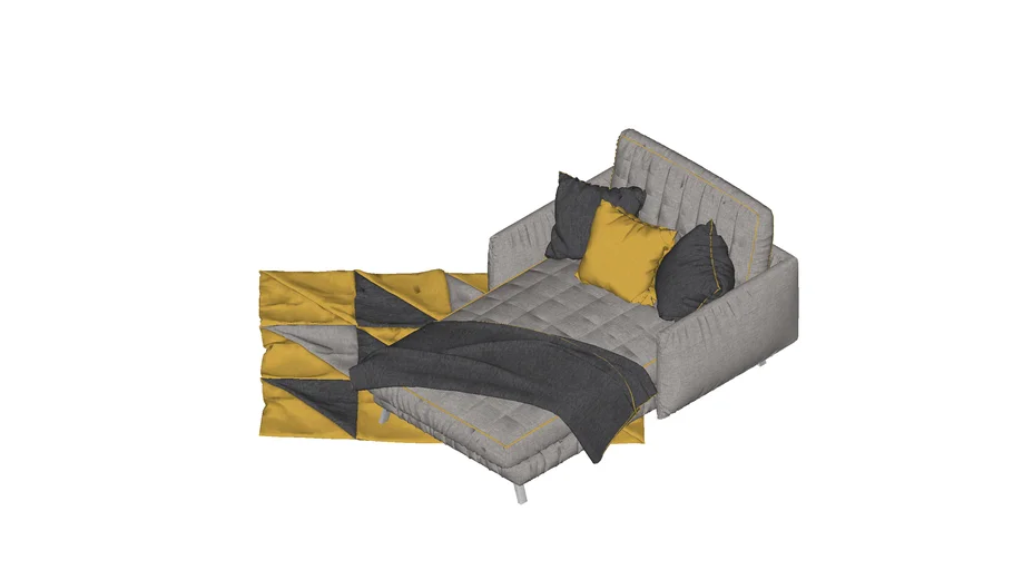 Sofá de Descanso Cinza | 3D Warehouse