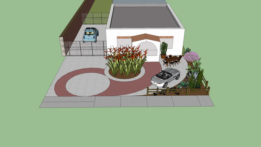Modern Driveway/ Front yard Design | 3D Warehouse