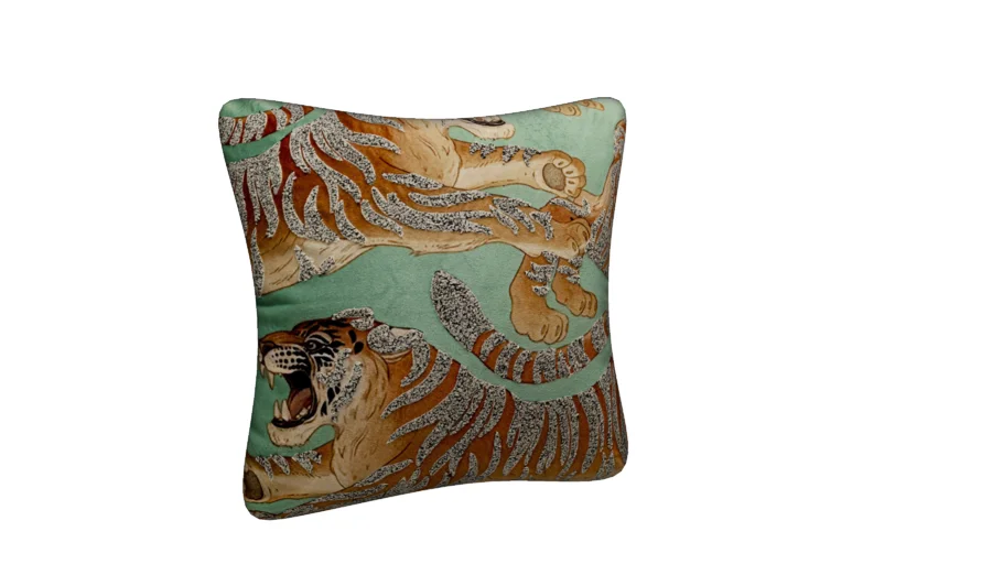 57273 Cushion Tiger Love Mint 45x45cm | 3D Warehouse