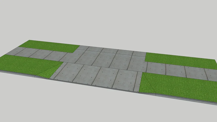Curb - Entrance to driveway | 3D Warehouse