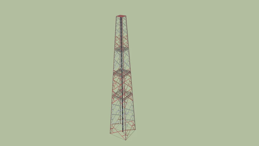 STEEL LATTICE RADIO TOWER | 3D Warehouse