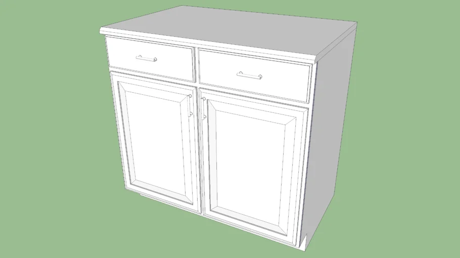 3' standard counter section | 3D Warehouse