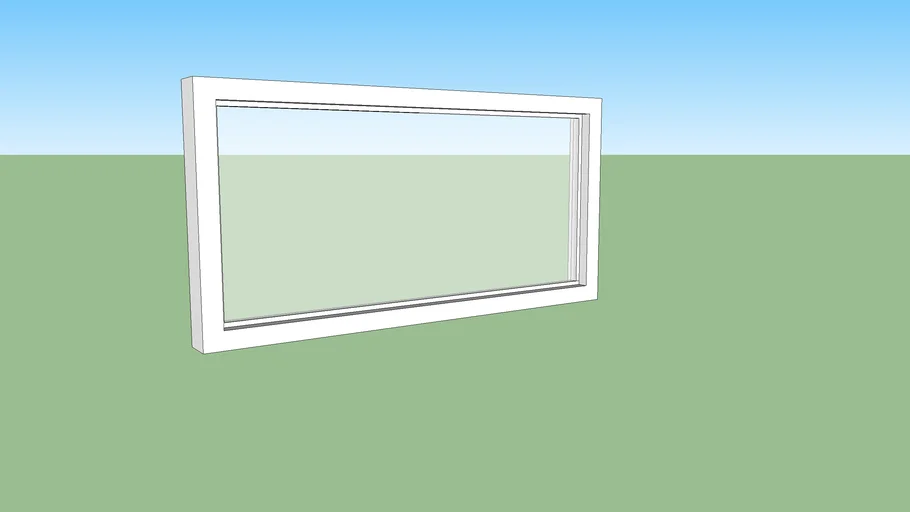48in. X 24in. Glass Panel | 3D Warehouse