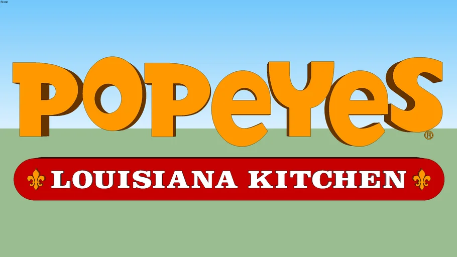 Popeyes logo (2008-2019) | 3D Warehouse