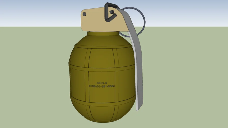Hand Grenade Defensive GHD-3 | 3D Warehouse