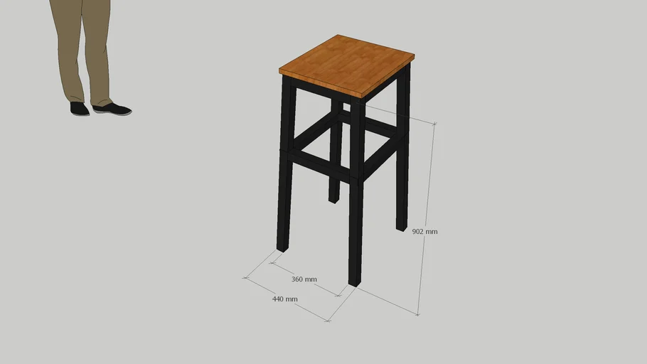 Simple Bar Stool | 3D Warehouse