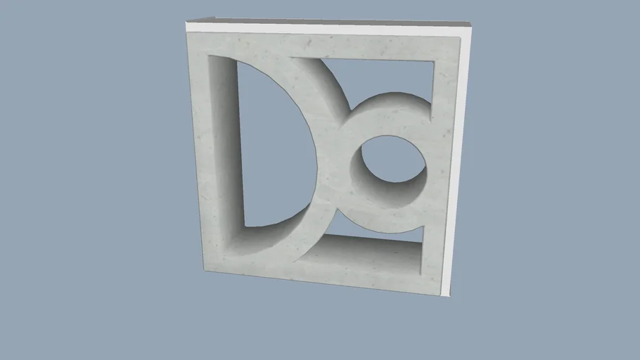 Concrete Screen Block & Grout_4x12x12_09 | 3D Warehouse