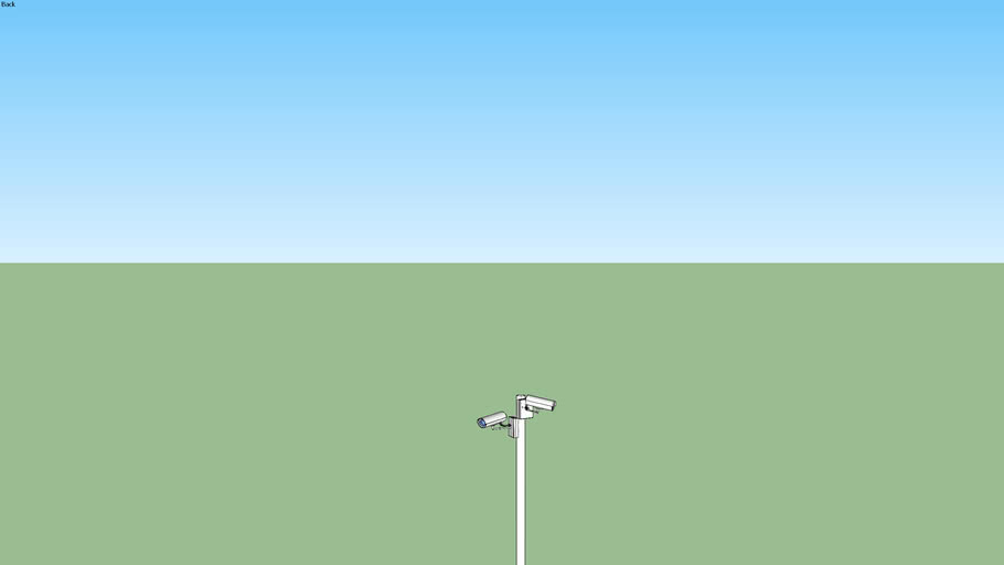 CCTV camera with pole | 3D Warehouse