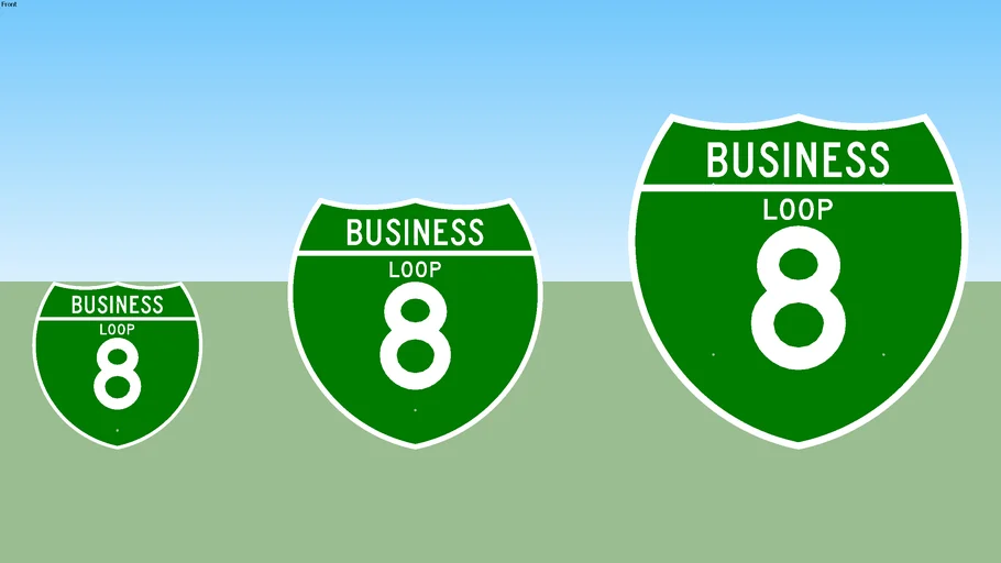 Business Loop 8 Sign | 3D Warehouse