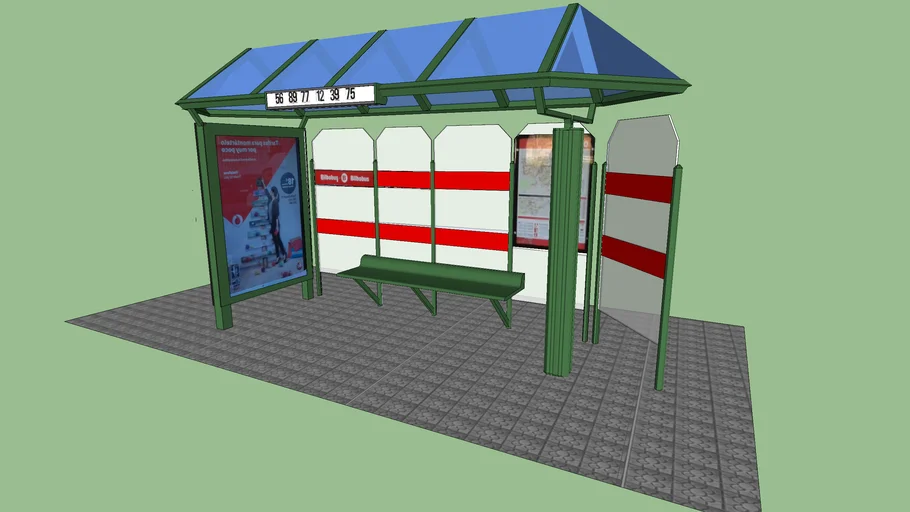 Bus stop in neighborhoods | 3D Warehouse