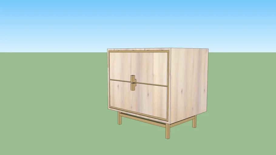 CB2 LARA ACACIA NIGHTSTAND | 3D Warehouse