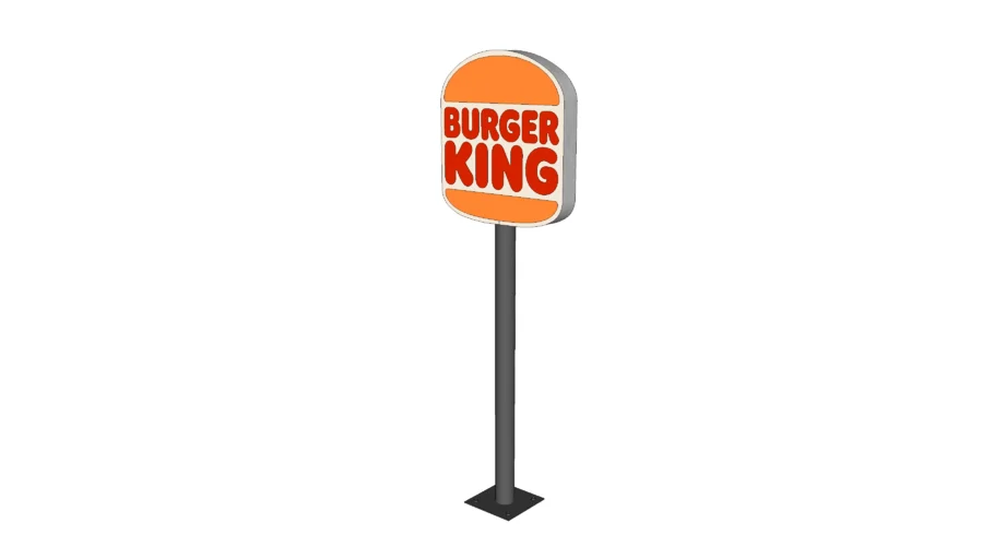 Burger King Pylon Signage | 3D Warehouse