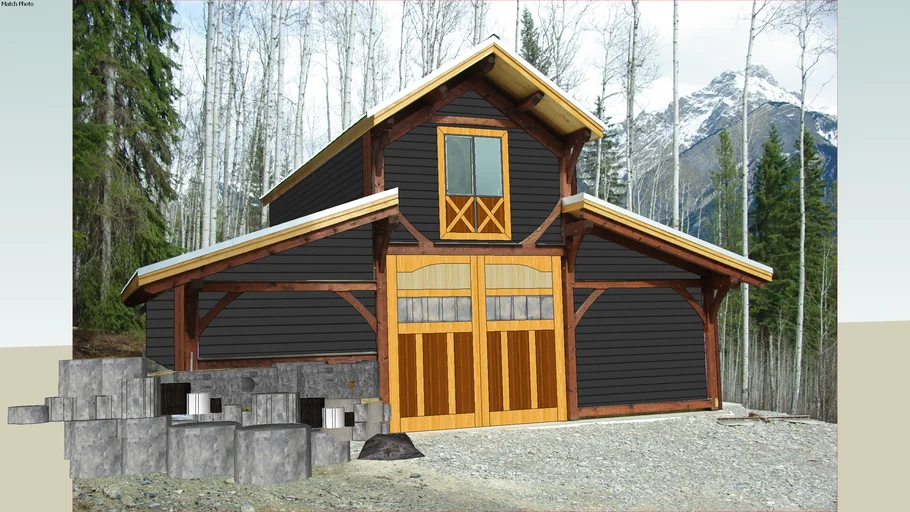 Timberframe Barn | 3D Warehouse